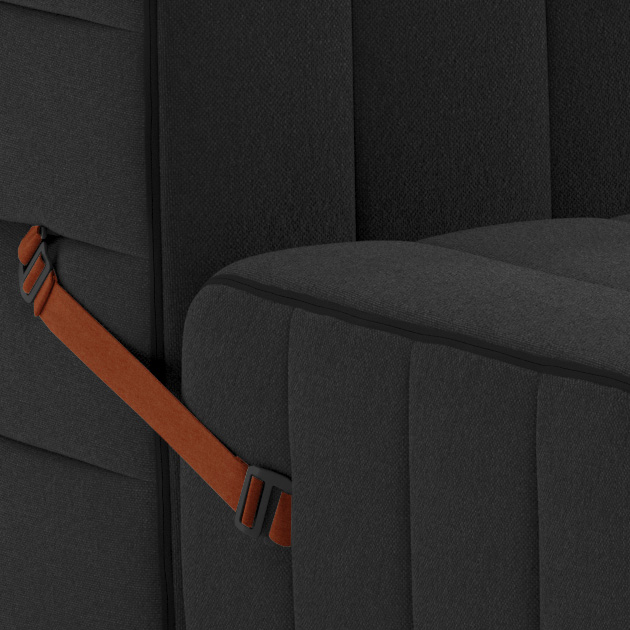 Sofa 3er ‚Curt‘ Stone - lounge factory